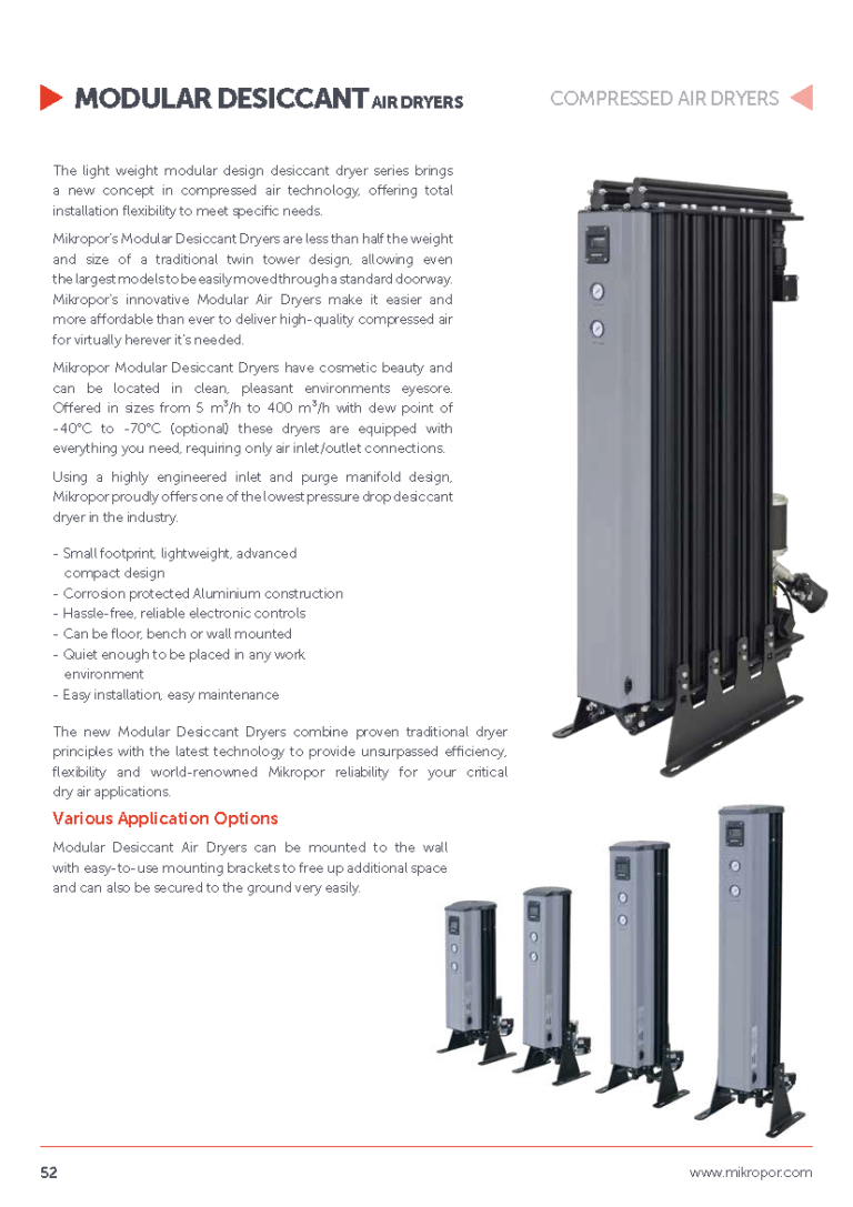 MODULAR DESICCANT AIR DRYERS – KAITO CO.,LTD